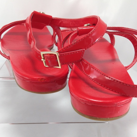 Cole Haan | Shoes | Cole Haan Paz Ii Fiery Red Patent Leather Sandal ...
